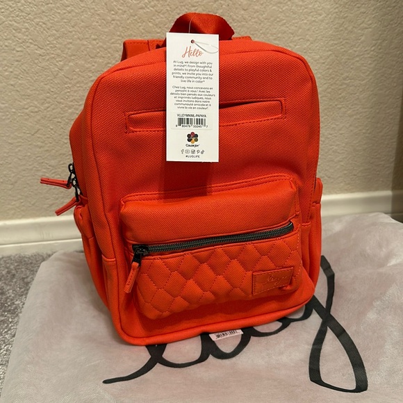 lug | Bags | New Volley Mini Matte Luxe Vl Backpack Papaya | Poshmark